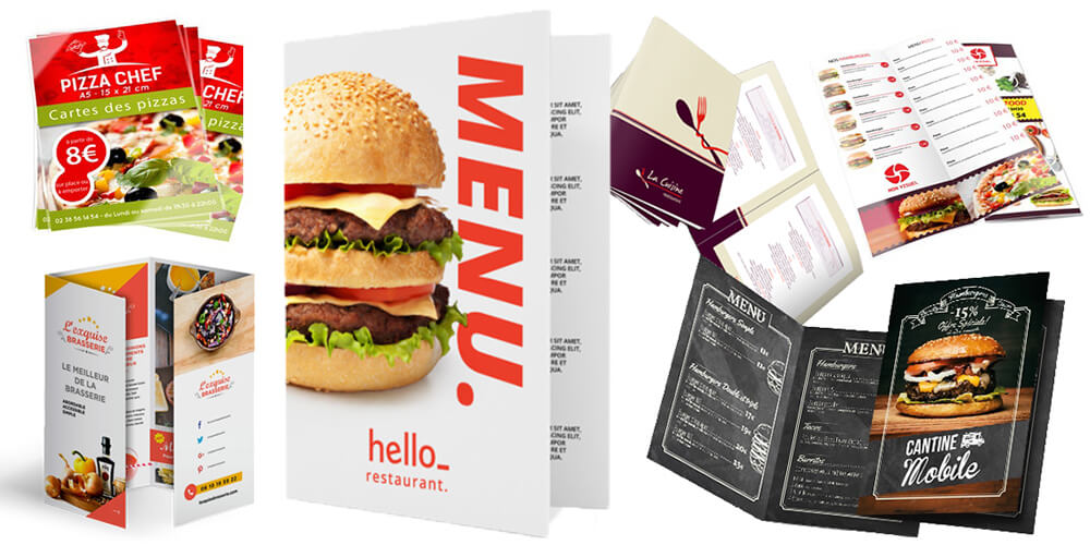 Impression menu Tunisie - Menu café et restaurant